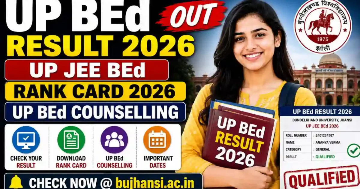 UP BEd Result 2026 – Declared Today @bujhansi.ac.in Rank Card Zee Jagran